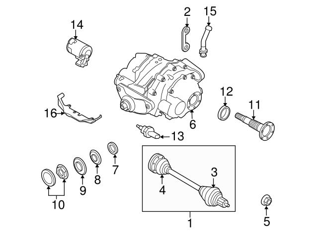 Genuine BMW 33107586238 Differential Lock Motor; Right - BMW