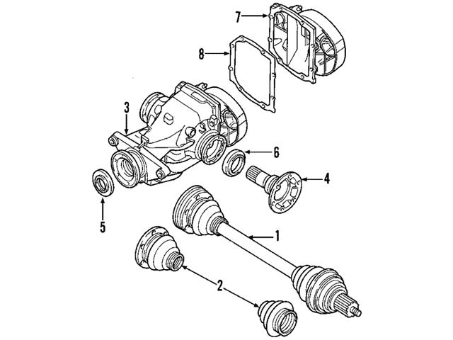 Genuine BMW 33107601264 Differential Cover Gasket; Rear SKU: 136709-BM ...