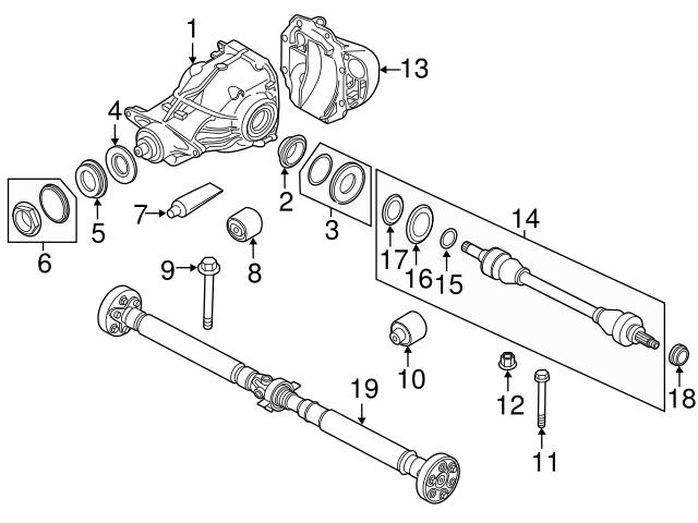 Genuine BMW 31507601995 CV Axle Support Bearing Bracket - BMW