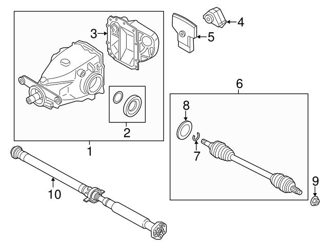 Genuine BMW 33176850212 Differential Housing Insulator; Lower - BMW