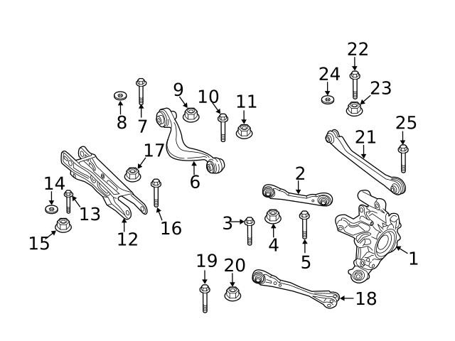 Genuine BMW 33306871015 Control Arm; Front Left - BMW