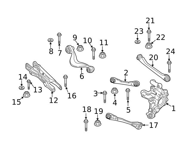 Genuine BMW 33306878017 Control Arm; Rear Left Upper - BMW