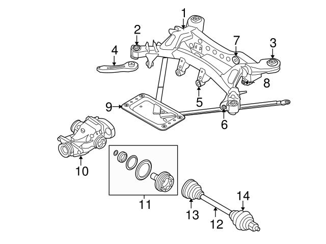 Genuine BMW 33326784315 Suspension Subframe Reinforcement Bracket; Left ...