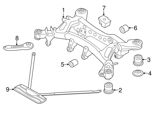 Genuine BMW 33326793651 Suspension Subframe Reinforcement Bracket ...