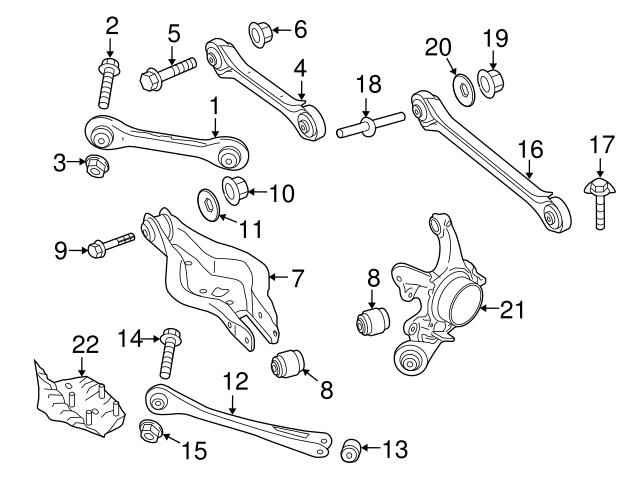 Genuine BMW 33326796137 Suspension Control Arm Cover; Rear Left - BMW