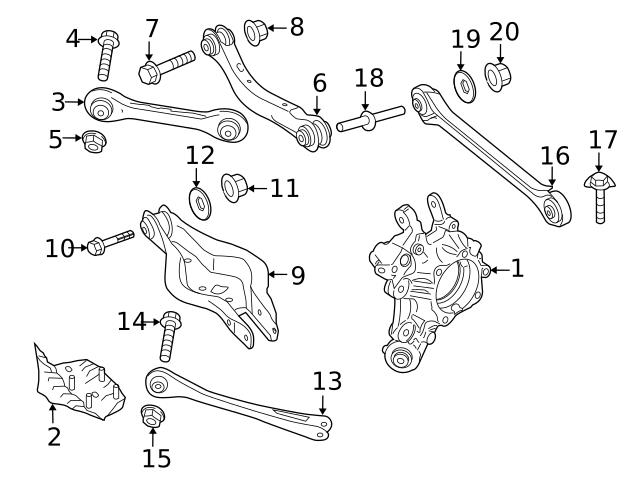 Genuine BMW 33326884694 Control Arm; Rear Lower Forward - BMW | 33326867540