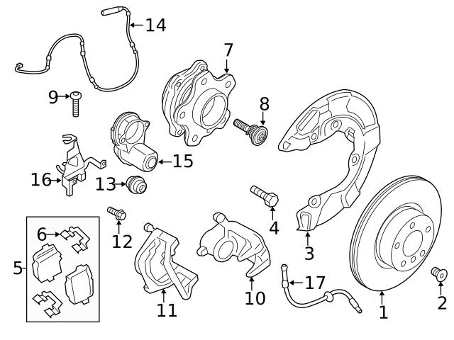 Genuine BMW 33406893687 Wheel Bearing and Hub Assembly; Left, Right ...