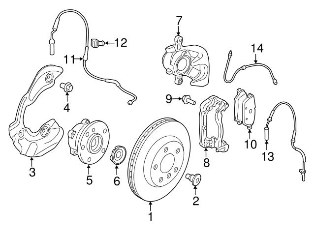Genuine BMW 33416867927 Wheel Bearing and Hub Assembly; Left, Right ...