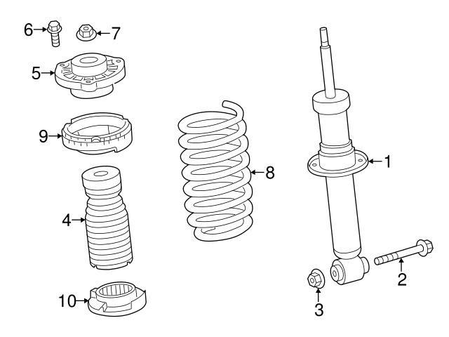 Genuine BMW 33506882819 Shock Absorber Mount; Right, Left - BMW