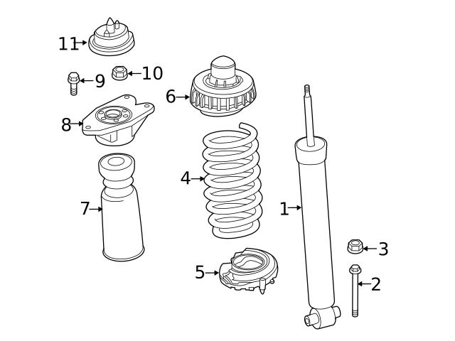 Genuine BMW 33506889267 Shock Absorber Mount; Left, Right - BMW