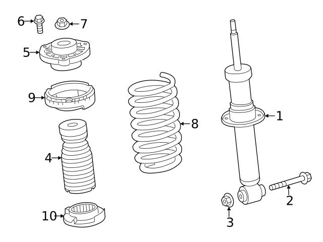 Genuine BMW 33506890945 Shock Absorber; Rear Left or Right - BMW