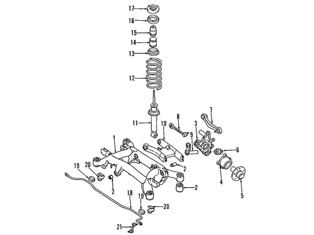 Genuine BMW 33521092379 Shock Absorber; Rear - BMW