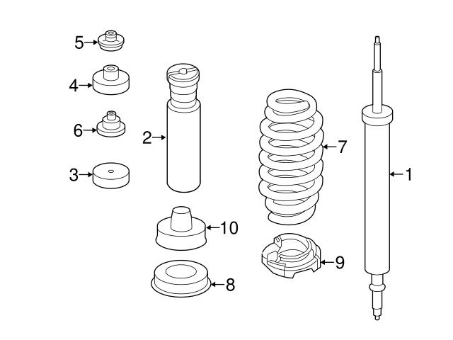 Genuine BMW 33522284311 Shock Absorber; Rear Left or Right - BMW ...