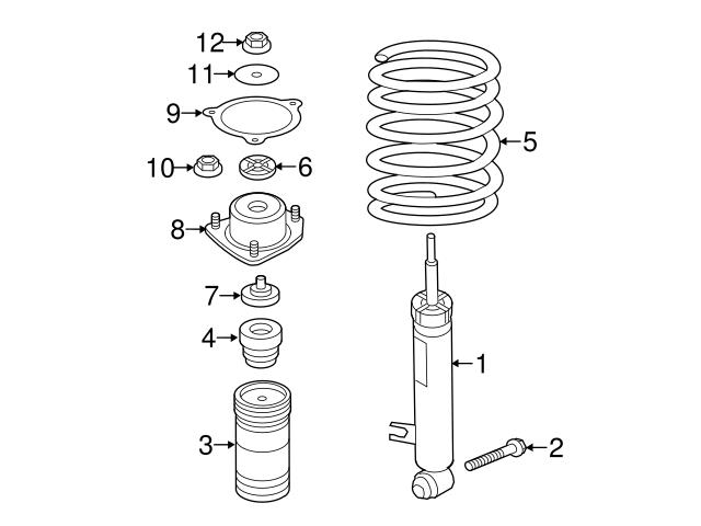 Genuine BMW 33526782875 Shock Absorber; Rear Left - BMW