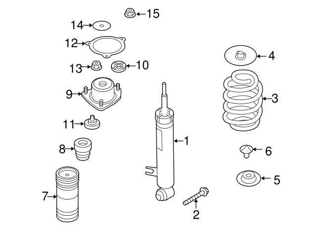 Genuine BMW 33526783018 Shock Absorber; Rear Right - BMW