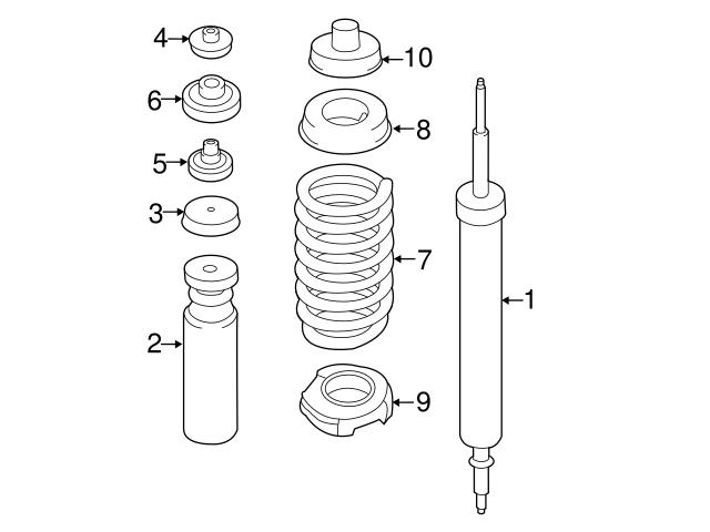 Genuine BMW 33526851342 Shock Absorber; Rear Left or Right - BMW