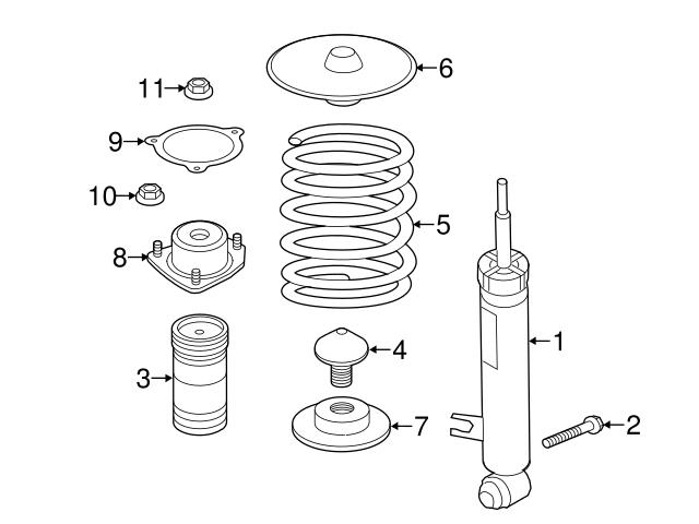Genuine BMW 33526867866 Shock Absorber; Rear Right - BMW | 33526851756