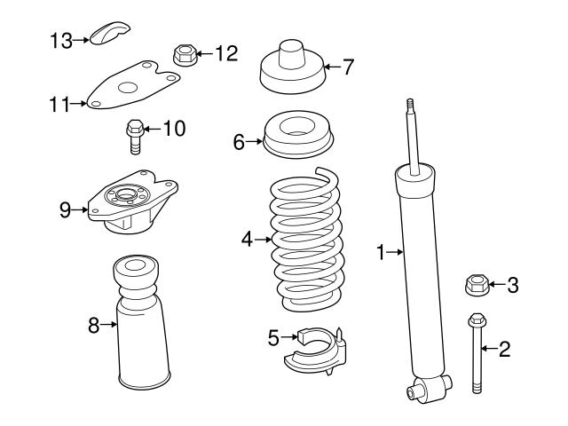 Genuine BMW 33526883335 Shock Absorber; Rear Left or Right - BMW ...