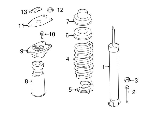 Genuine BMW 33526883336 Shock Absorber; Left, Right, Rear - BMW ...