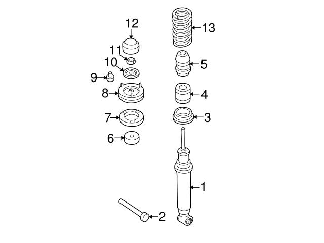 Genuine BMW 33532229176 Coil Spring; Rear, Left, Right - BMW
