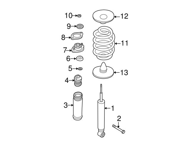 Genuine BMW 33536756976 Coil Spring; Rear - BMW