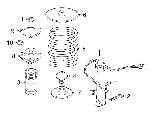 Genuine BMW 33536779864 Coil Spring; Right, Left, Rear - BMW