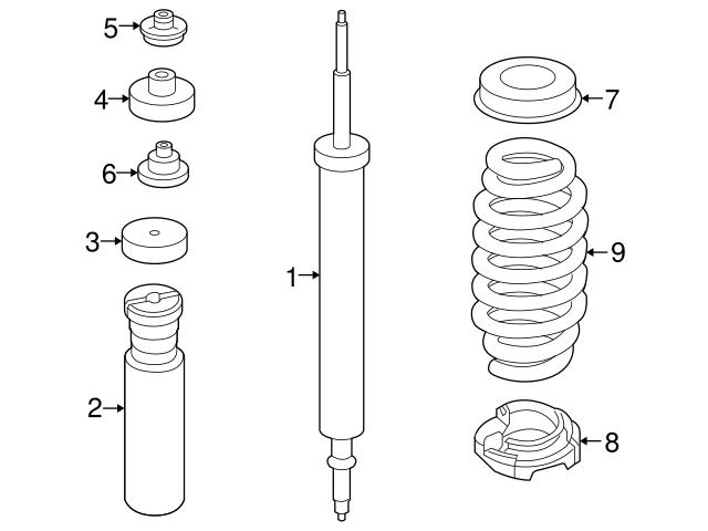 Genuine BMW 33536783101 Shock Bumper; Left, Right - BMW