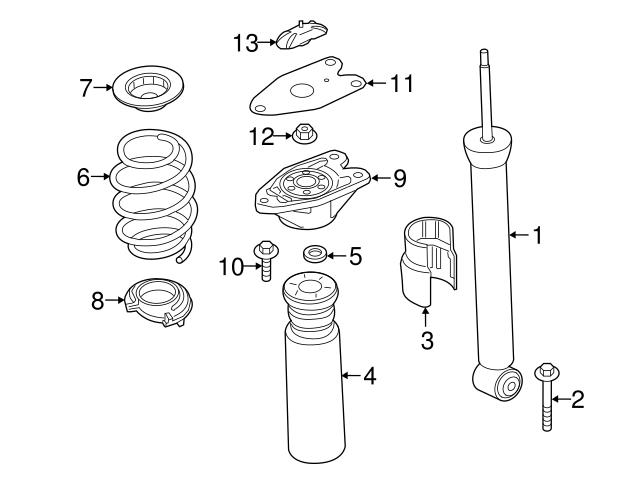 Genuine BMW 33536882855 Coil Spring; Left, Right - BMW