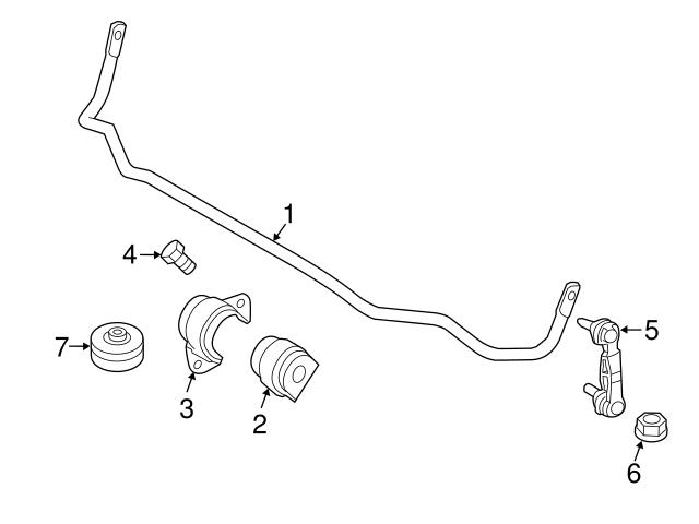 Genuine BMW 33556781649 Stabilizer/Sway Bar Bushing; Left, Right, Rear ...