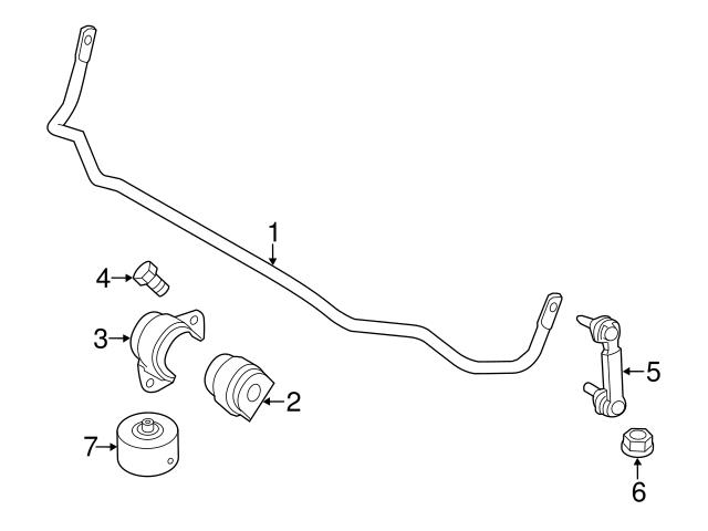 Genuine BMW 31356775444 Stabilizer/Sway Bar Bracket; Right Lower, Left ...
