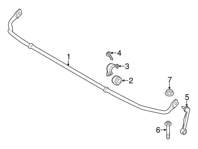 Genuine BMW 33556870702 Stabilizer/Sway Bar Link Kit; Left, Right, Rear ...