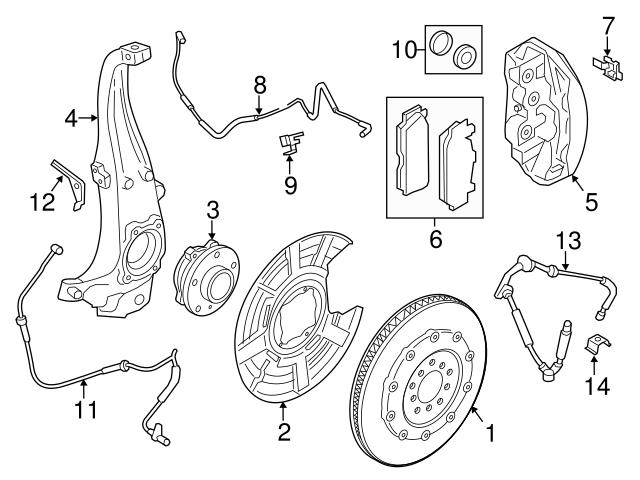 Genuine BMW 34112284370 Brake Pad Set; Front - BMW
