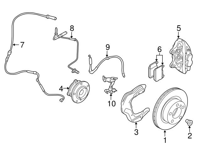 Genuine BMW 34112284970 Brake Pad Set; Front - BMW