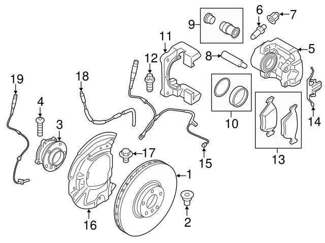 Genuine BMW 34116776783 Brake Caliper; Front Left - BMW