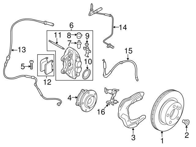 Genuine BMW 34116850935 Brake Caliper Repair Kit; Front, Right, Left - BMW