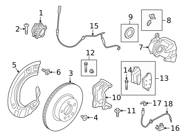 Genuine BMW 34116872802 Disc Brake Caliper Piston Boot; Front, Left ...