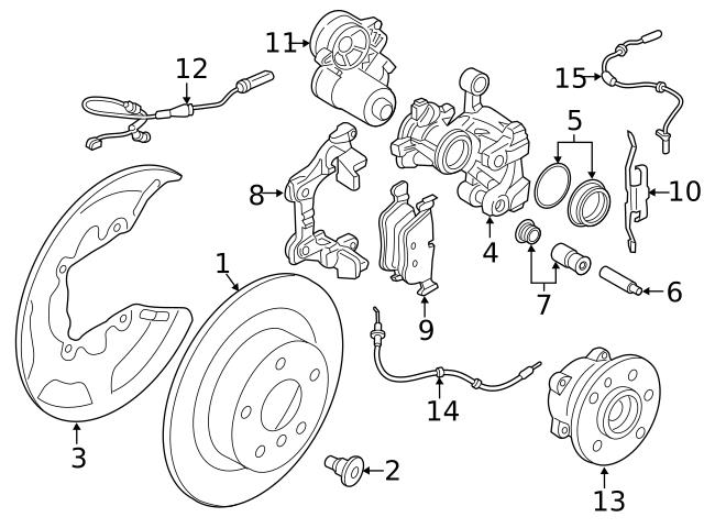 Genuine BMW 34206885600 Brake Pad Set; Rear - BMW