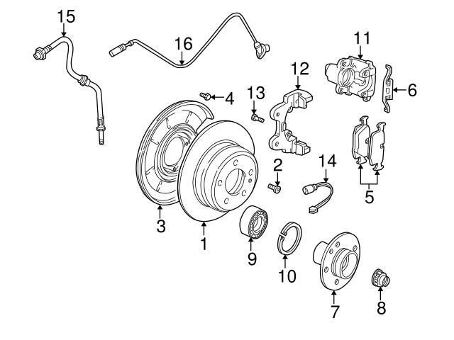 Genuine BMW 34216765885 Brake Caliper Bracket; Left, Right, Rear - BMW ...