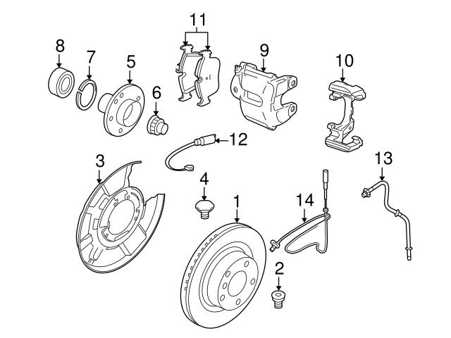 Genuine BMW 34216768694 Brake Caliper; Rear Right - BMW
