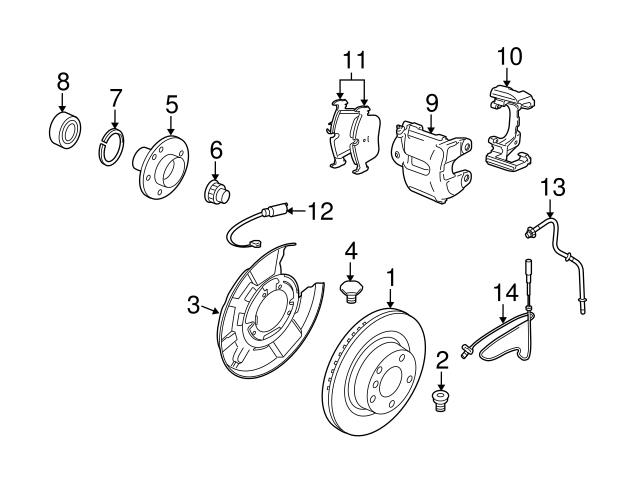 Genuine BMW 34216768696 Brake Caliper Bracket; Left, Right - BMW