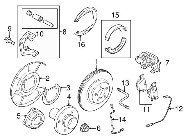 Genuine BMW 34216786832 Brake Caliper; Right, Rear Right Right - BMW