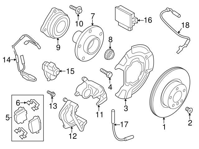 Genuine BMW 34216791017 Brake Caliper; Rear Left - BMW