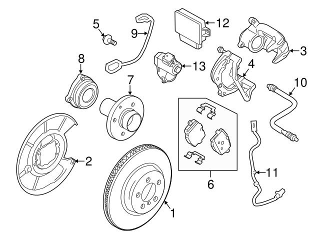 Genuine BMW 34216793047 Brake Caliper; Rear Left - BMW