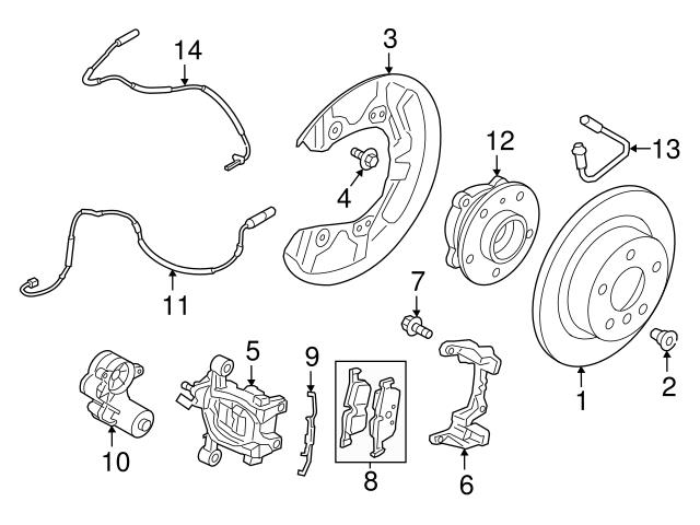 Genuine BMW 34216860008 Parking Brake Actuator; Left, Right - BMW