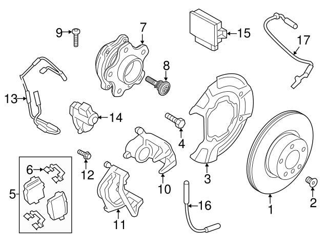 Genuine BMW 34216887383 Parking Brake Actuator; Left, Right, Rear - BMW