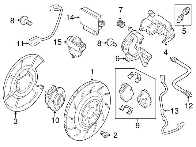 Genuine BMW 34217845815 Brake Caliper; Rear Left - BMW