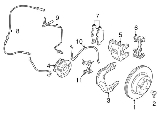 Genuine BMW 34306792255 Brake Hydraulic Line Bracket; Front Left - BMW