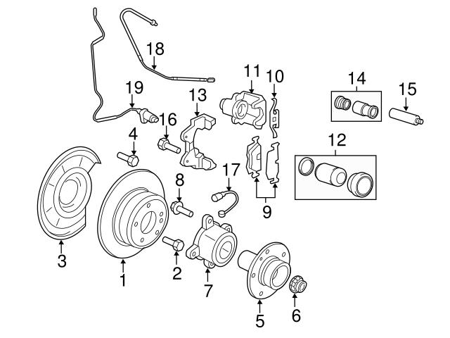 Genuine BMW 34306887450 Brake Hose/Line; Left, Right - BMW ...