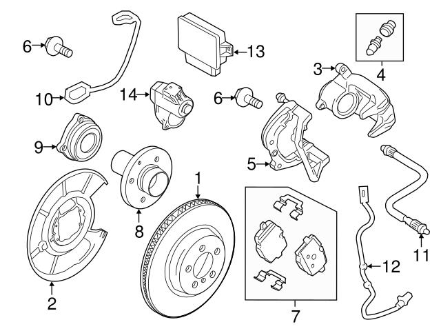 Genuine BMW 34326775259 Brake Hose/Line; Left Front, Right Front, Rear ...