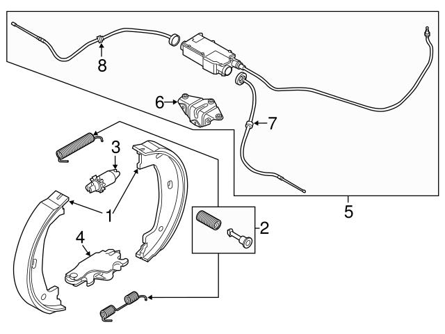 Genuine BMW 34436870191 Parking/Emergency Brake Cable; Left - BMW